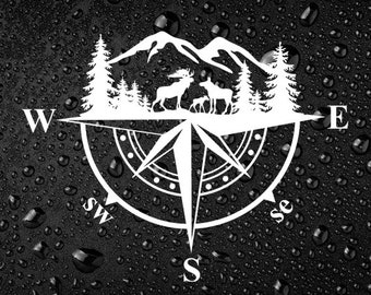 Compass Camper Van Sticker Compass Car Caravan Vinyl - Etsy