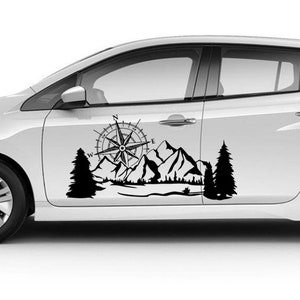 Compass and Mount Sticker Camper Van Sticker Car Caravan - Etsy