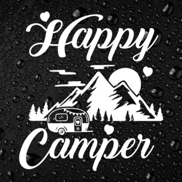 Happy Camper Decal - Etsy