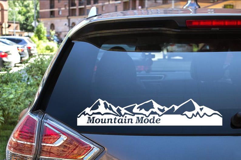 Mountain Mode Vinyl Decal - Vinyl Sticker for Your Van, Camper, Caravan ...