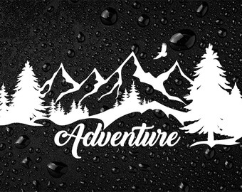 Mountain Van Decal - Etsy