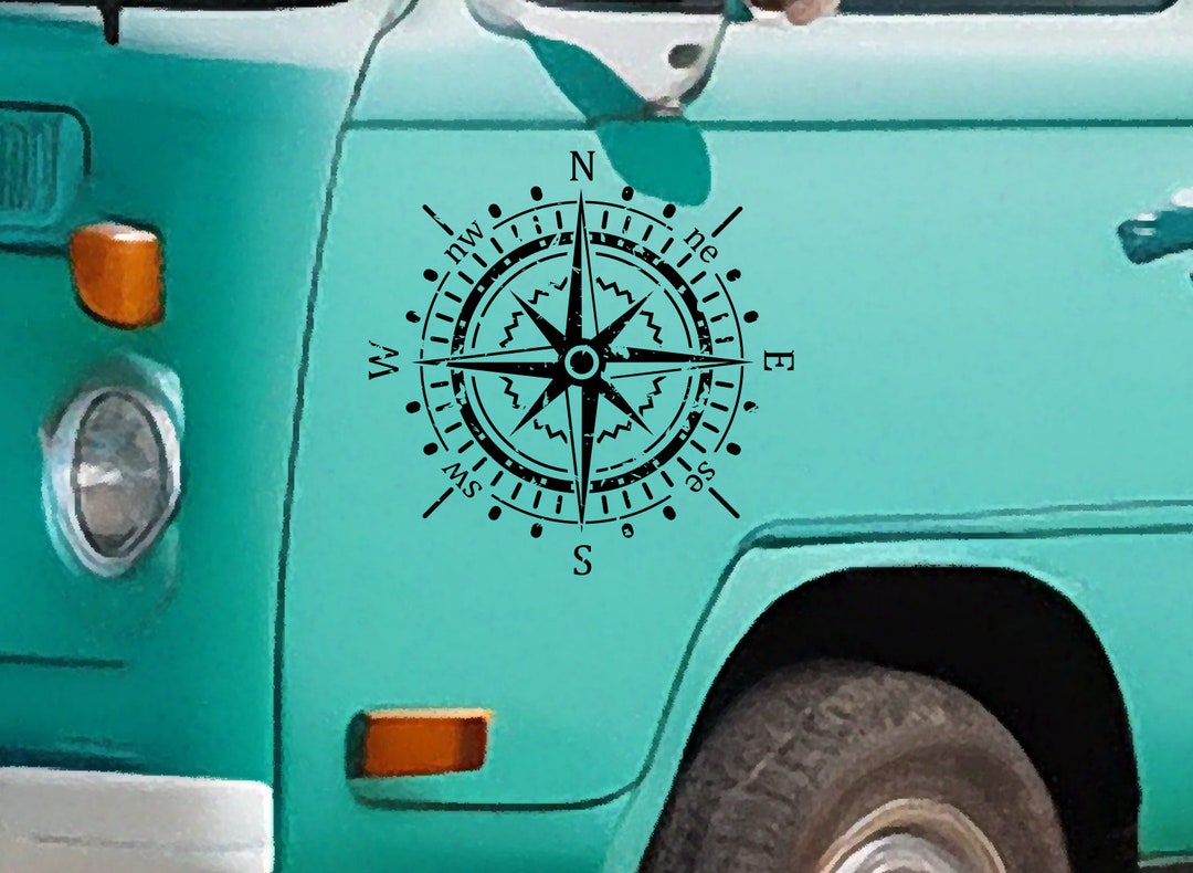 Compass Vinyl Sticker - Vinyl Decal for Your Van, Camper, Caravan and ...