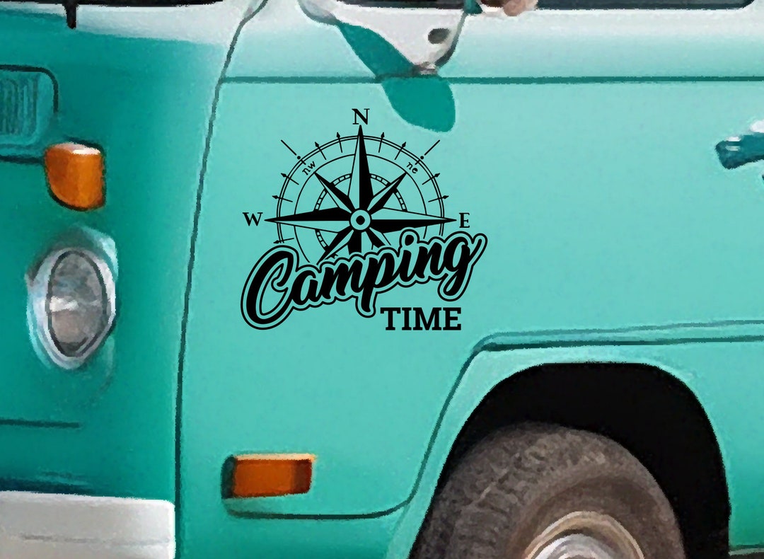 Compass Camping Time Vinyl Decal for Your Camper, Car or Caravan - Etsy