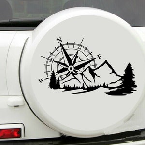 Compass in the Mountains Reflective Decal, Very Nice Reflective Sticker ...