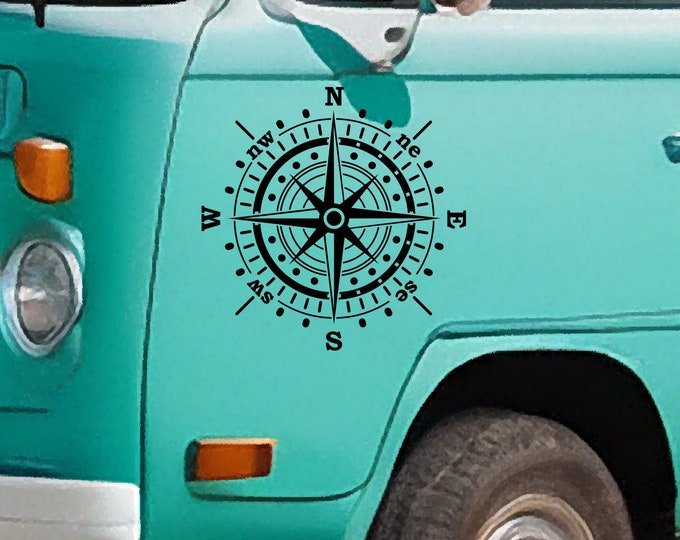 Lake Compass Decal, Mountain Decal, Car Decal, Outdoor Decal, Pacific ...