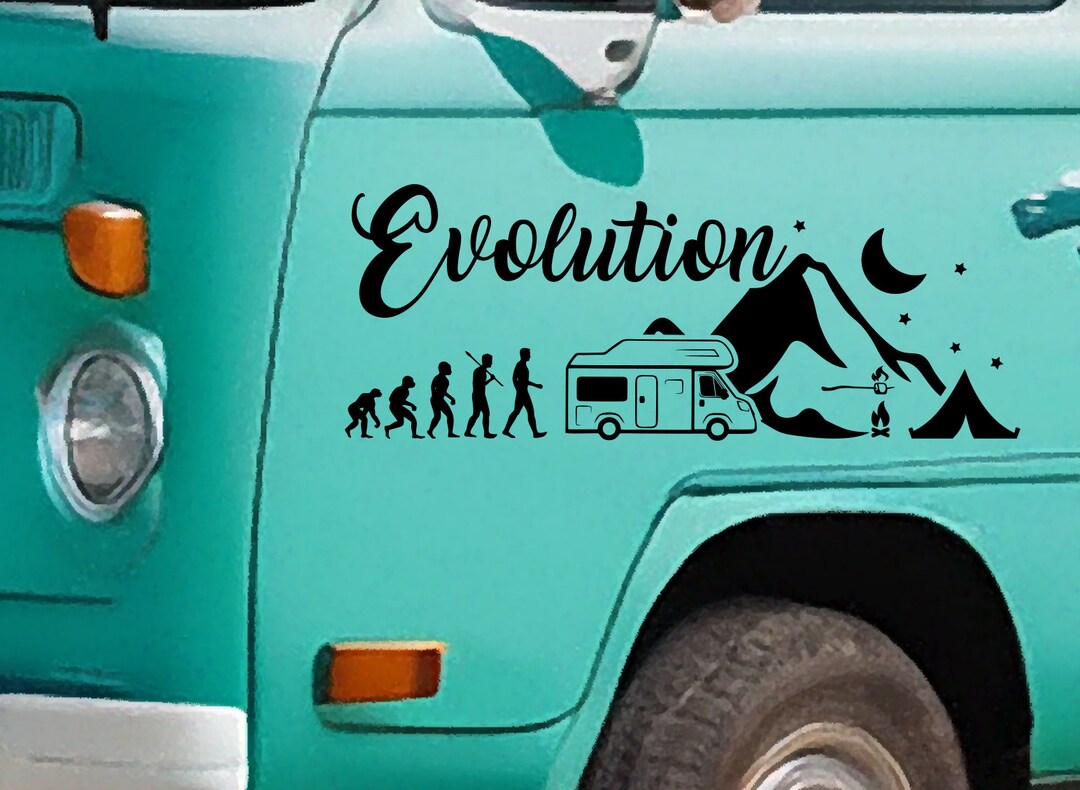 Evolution Vinyl Decal - Vinyl Sticker for Your Van, Camper, Caravan and ...