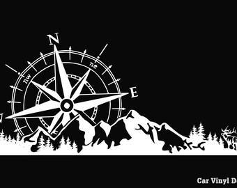 Compass Adventure Sticker Camper Van Sticker Car Caravan - Etsy