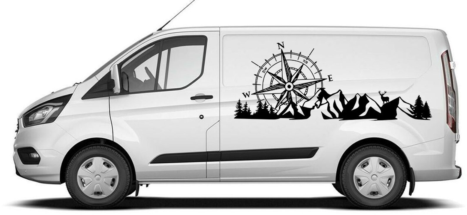 Compass and Mount Sticker Camper Van Sticker Car Caravan - Etsy
