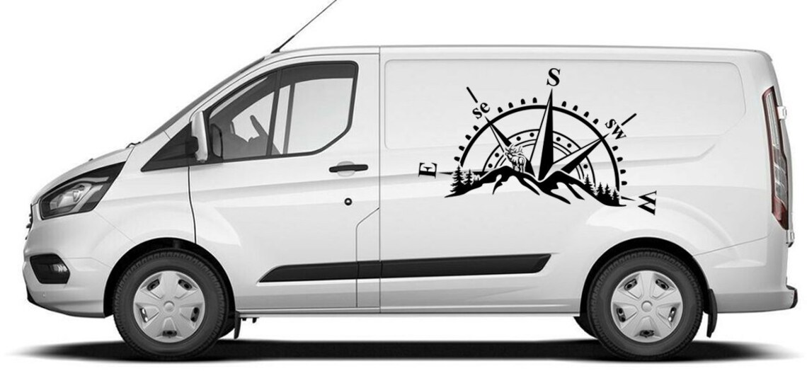Compass and Mount Sticker Camper Van Sticker Car Caravan - Etsy