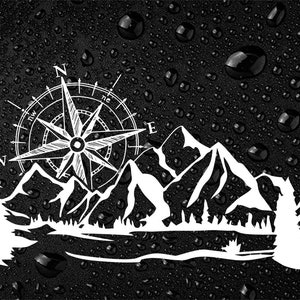 Compass and Mount Sticker Camper Van Sticker Car Caravan - Etsy
