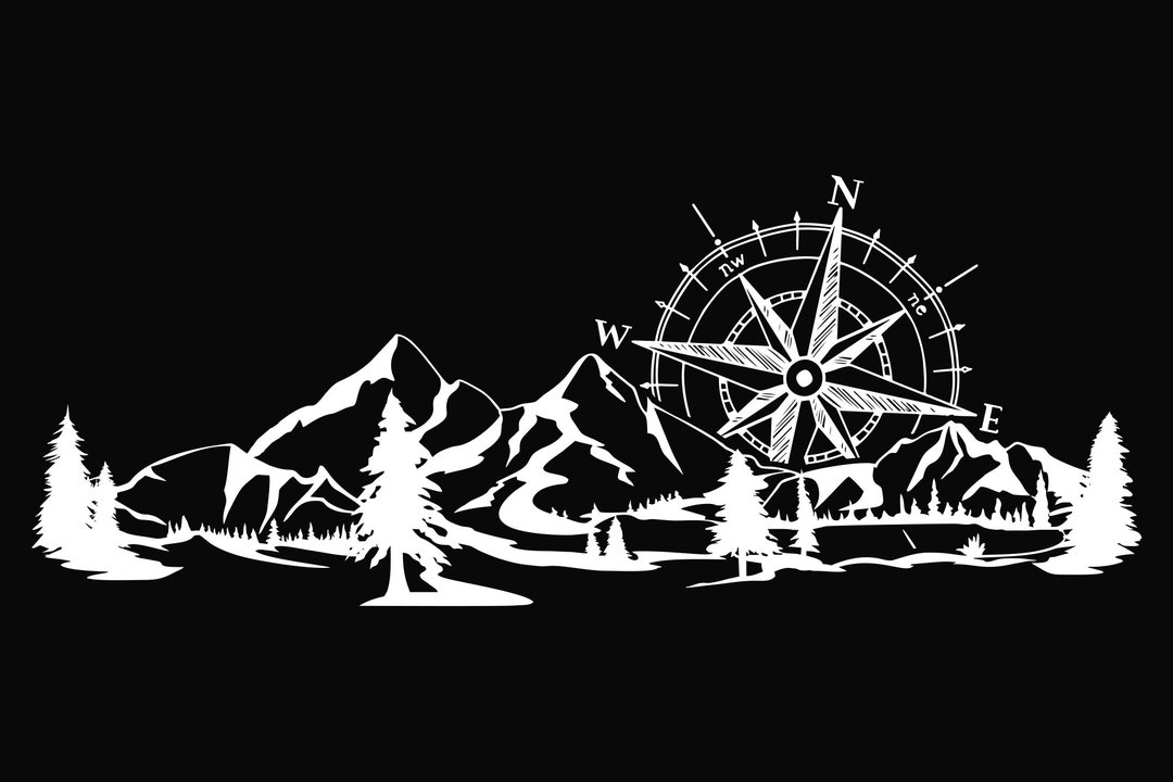 Compass and Mount Sticker Camper Vinyl Sticker Caravan Vinyl - Etsy