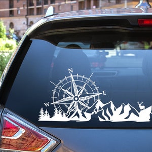 Compass and Mount Sticker Camper Van Sticker Car Caravan - Etsy