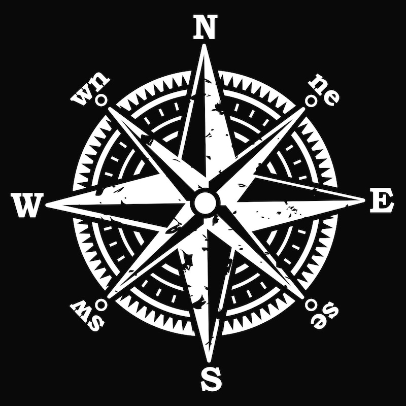 Compass Decal - Etsy