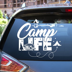 Camp Life Vinyl Decal - Vinyl Sticker for Your Van, Camper, Caravan ...