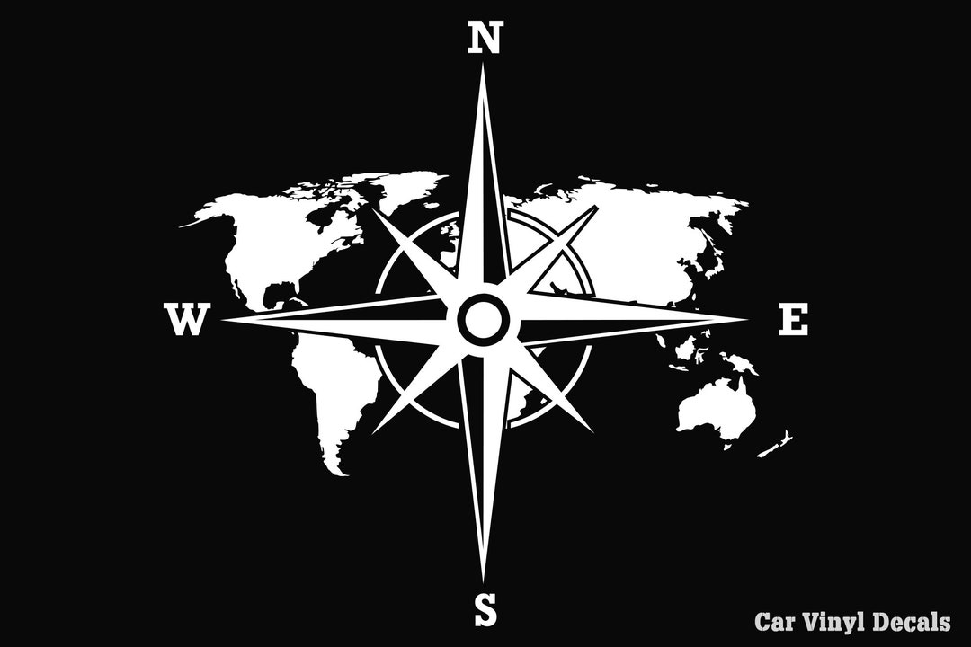 Compass Car Sticker Camper Vinyl Sticker Compass Caravan - Etsy