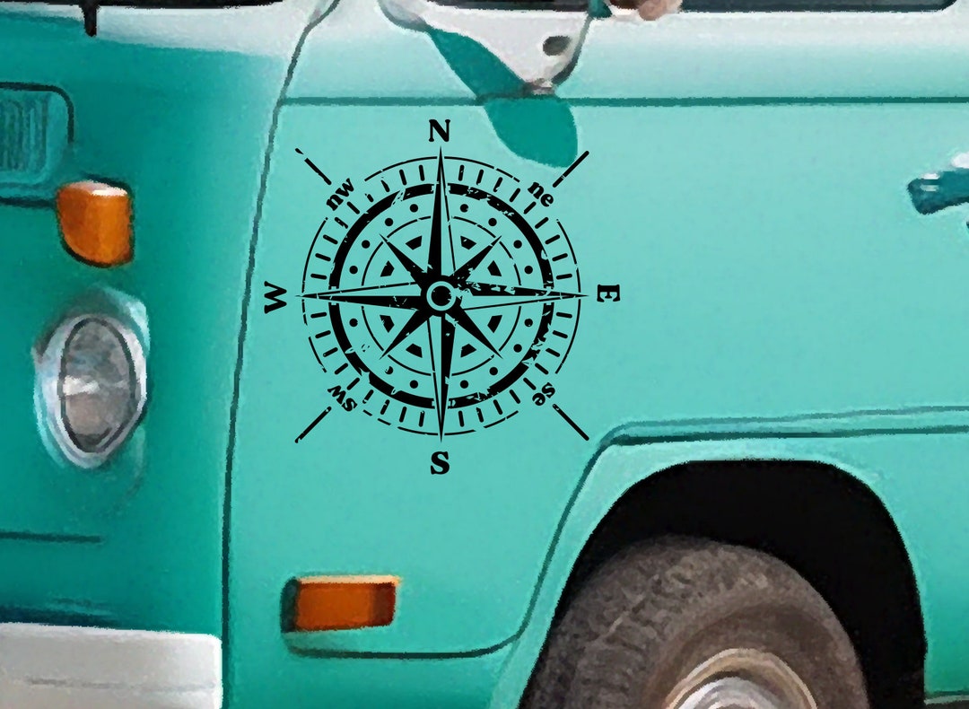 Compass Vinyl Sticker - Vinyl Decals for Your Van, Camper, Caravan ...