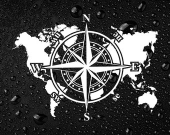 World Map Vinyl Car - Etsy