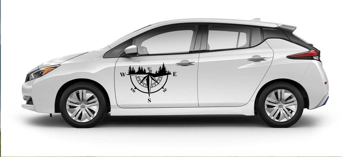 Compass and Mount Sticker Camper Van Sticker Car Caravan | Etsy