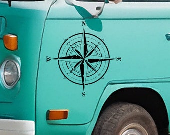 Compass, Camper Van Sticker, Compass Car Caravan Vinyl Decal,compass ...