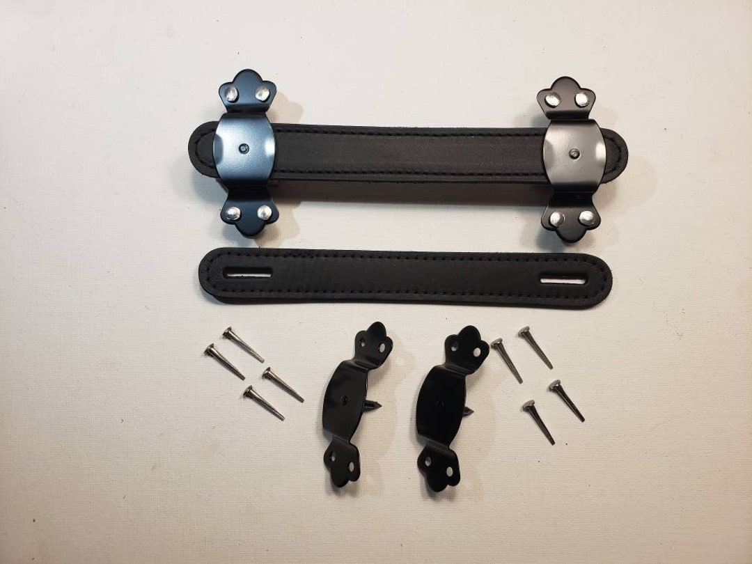 Antique Trunk Handle Kit, Black Loop Style, Slotted Handles, Nails - Etsy