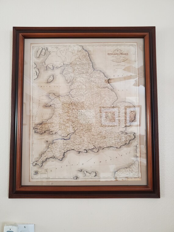 Antique England Map | Etsy