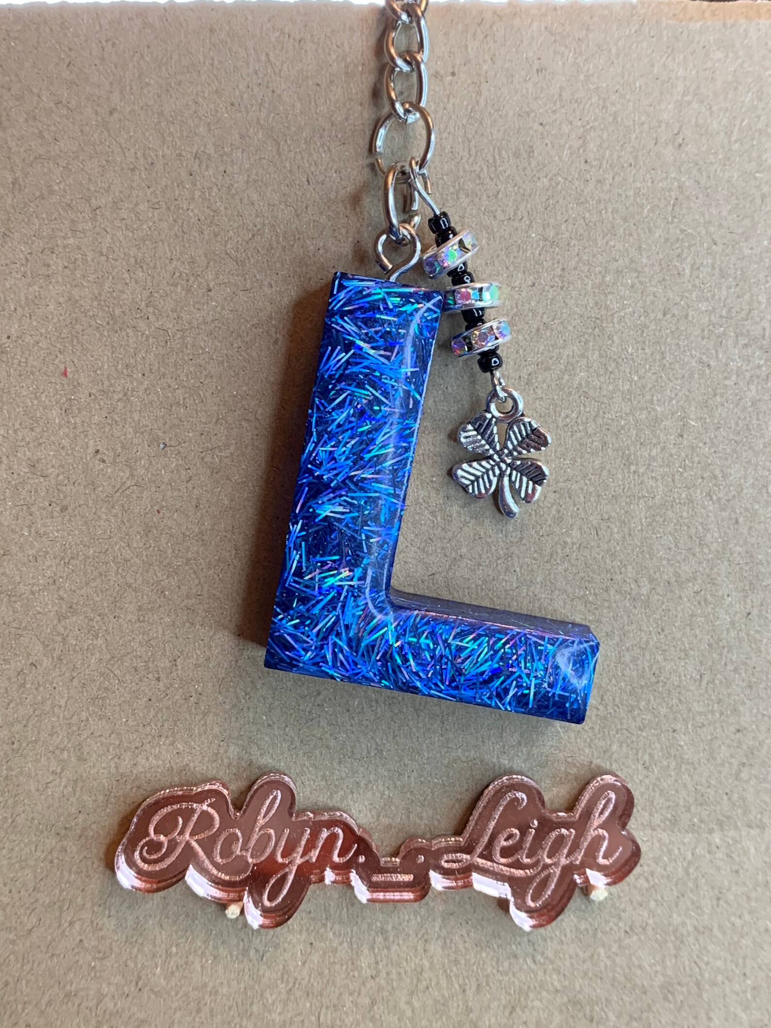 Letter L Keychain - Etsy