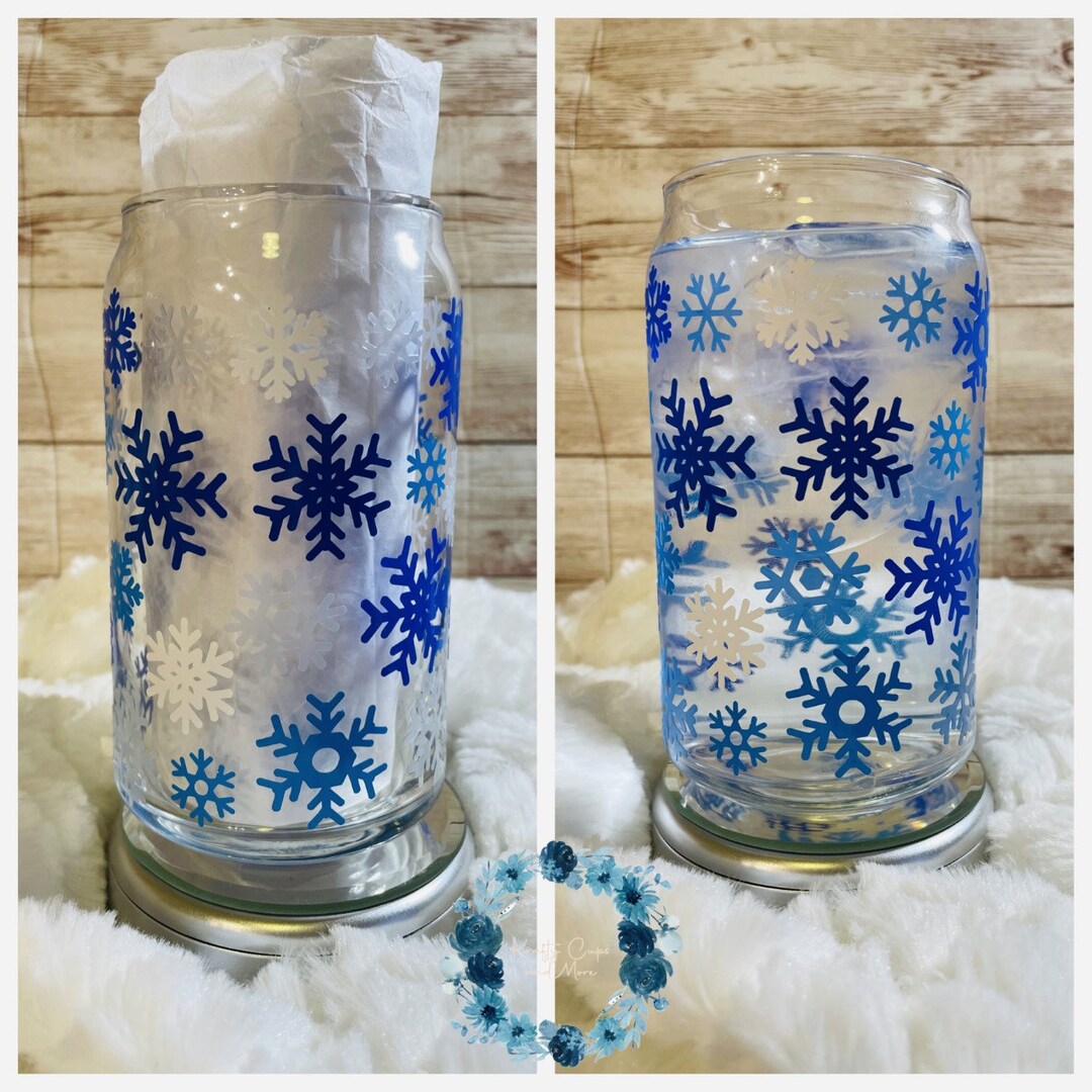 16oz Color Changing Snowflake Libbey Glass - Etsy