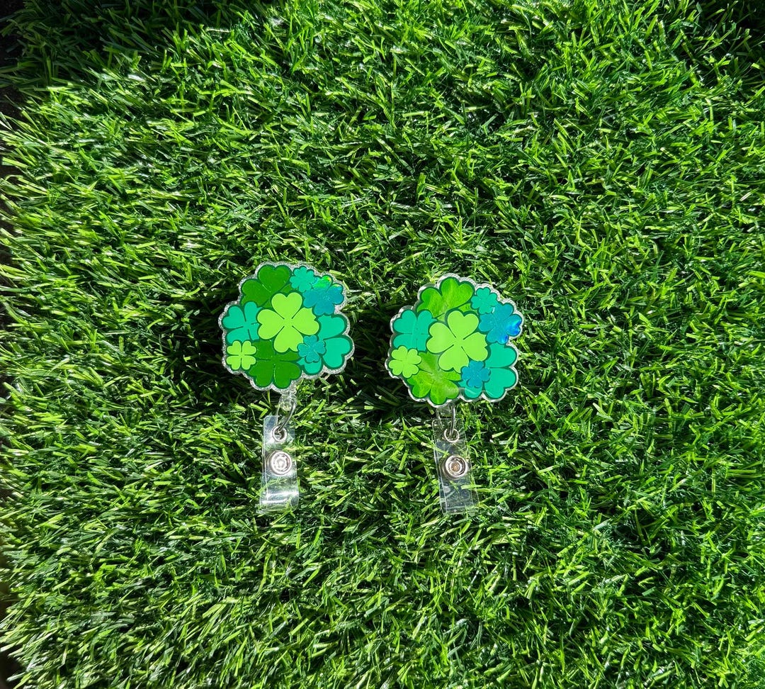 Clover Patch Retractable Badge Reel - Etsy