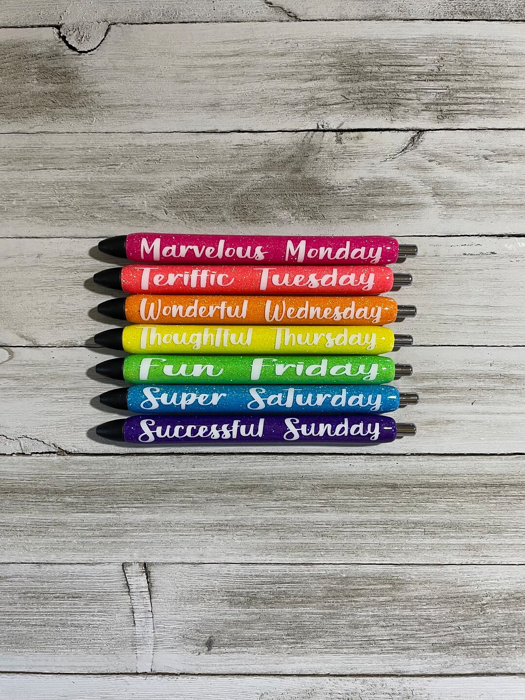 Positive Days of the Week Pens - Etsy