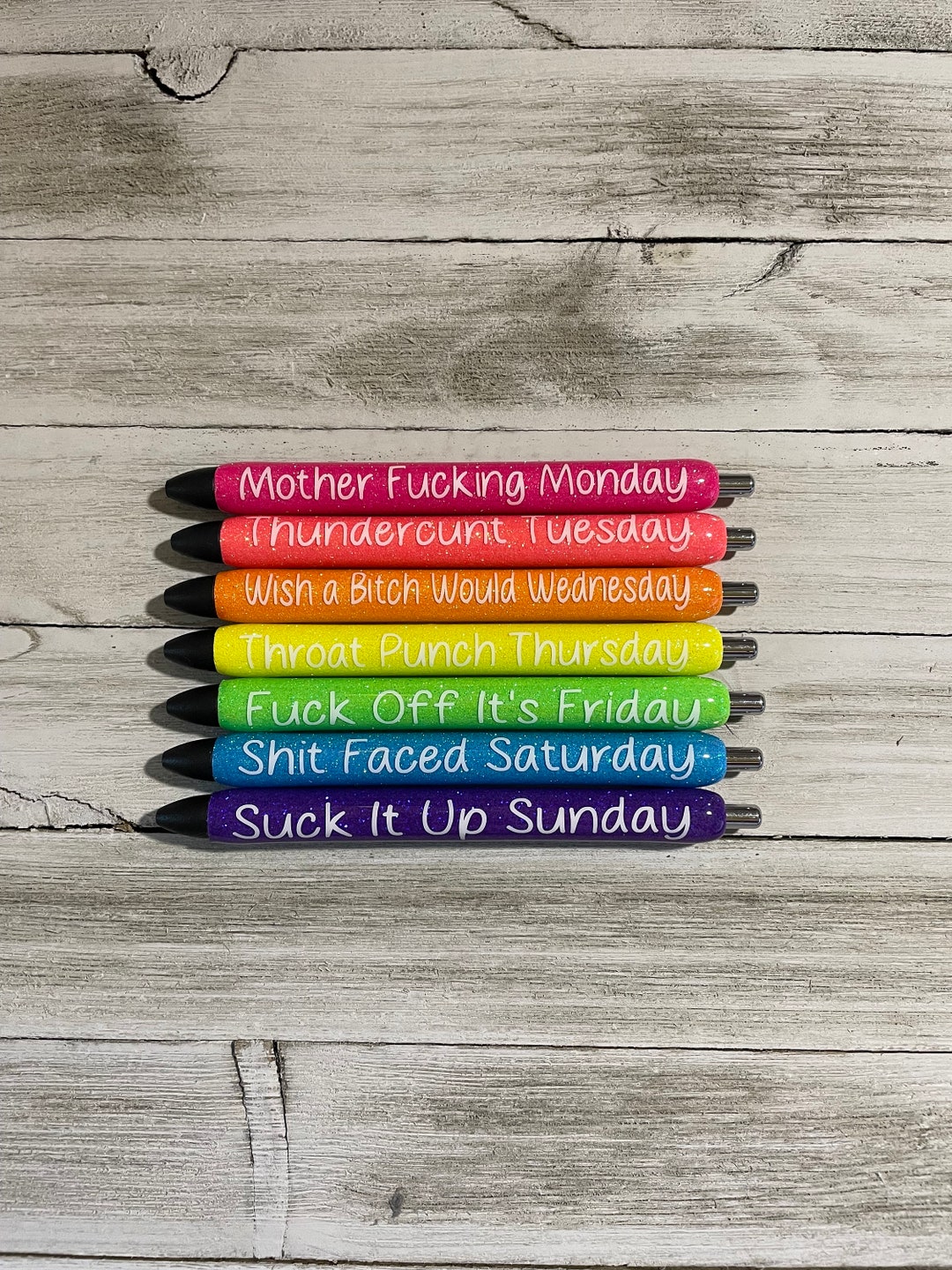 Sarcastic Days of the Week Pens - Etsy