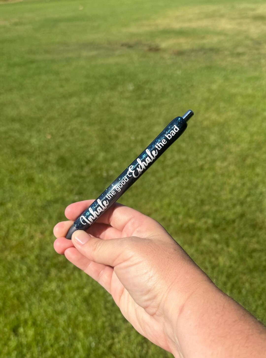 Inhale the Good Exhale the Bad Glitter Pen - Etsy