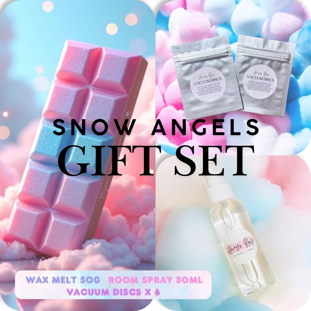 Snow Angels Gift Set Wax Melt Bar, Room Spray & Hoover / Vacuum Fresh ...