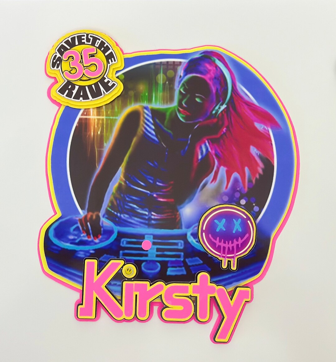 Raving / Dance : Emoji Cake Topper - Etsy