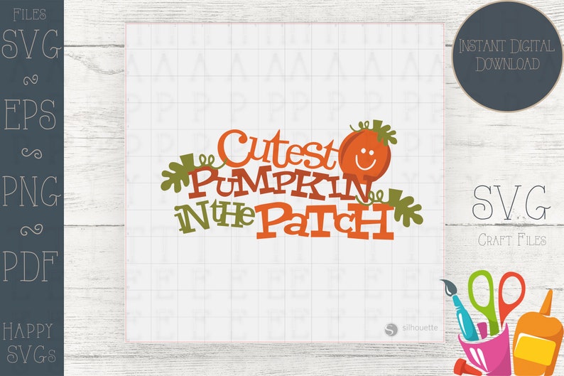 Cutest Pumpkin SVG Cute Fall Baby SVG File Cutest Pumpkin - Etsy