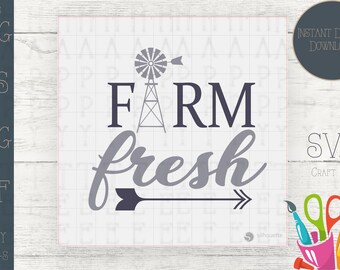 Farm Truck and Windmill SVG File,farmhouse Windmill Svg,farm Scene Svg ...