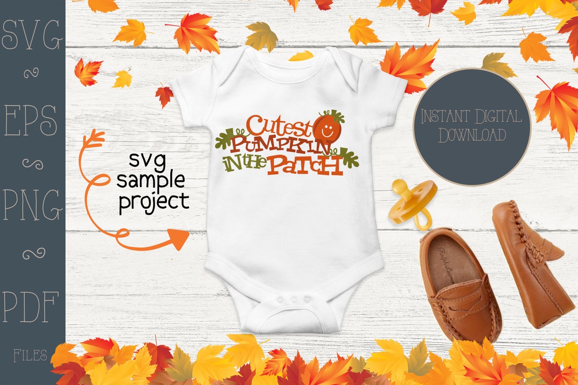Cutest Pumpkin SVG Cute Fall Baby SVG File Cutest Pumpkin - Etsy
