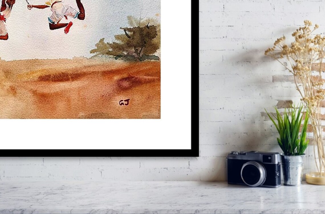 Kalaripayattu Watercolor Prints/ Kerala Folklore Art/indian Martial Art ...
