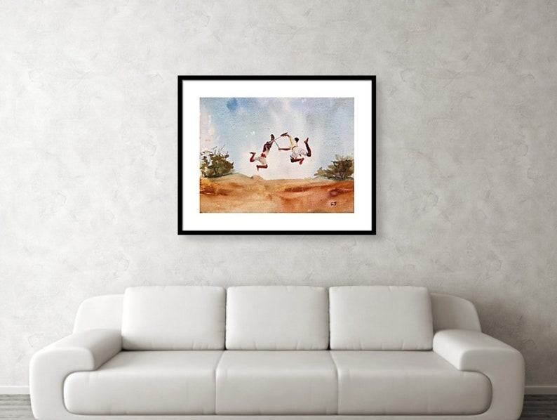 Kalaripayattu Watercolor Prints/ Kerala Folklore Art/indian Martial Art ...