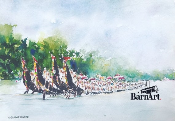 Kerala Boat Race/ Kerala Onam/thiruvathira Art/ Aranmula Boat | Etsy