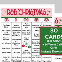 Christmas Music Bingo Cards - Etsy
