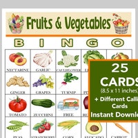 Fruit Bingo Cards Printable Game, 30 Fruit Bingo Board Game, Learn ...