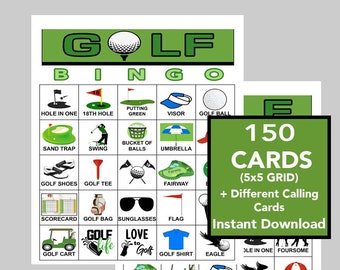 Golf Bingo Cards - Etsy