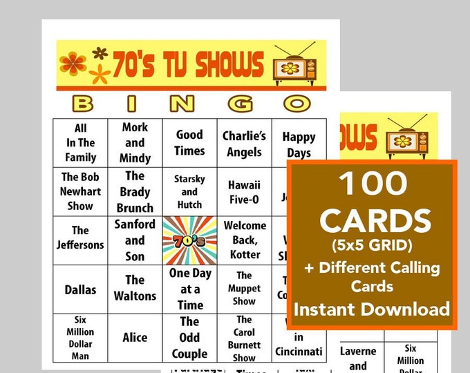 70’s Disco - Bar Bingo Cards and Markers - 1970s Disco Fever Party ...