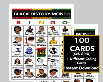 Black History Month Bingo, Black History Games, Black History Trivia ...