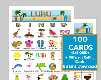 Summer Bingo Game Instant Download Printable Activity for - Etsy