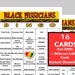 Black History Month Bingo, Black Musicians, Black History Music, School ...