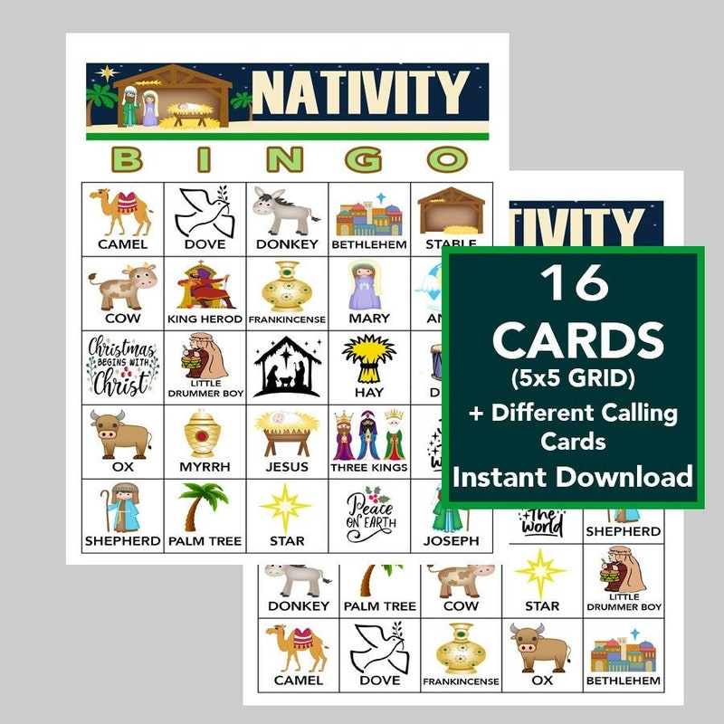Nativity Bingo - Etsy