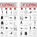 Volleyball Bingo Game, Sports Bingo, Party Bingo, Volleyball Games ...