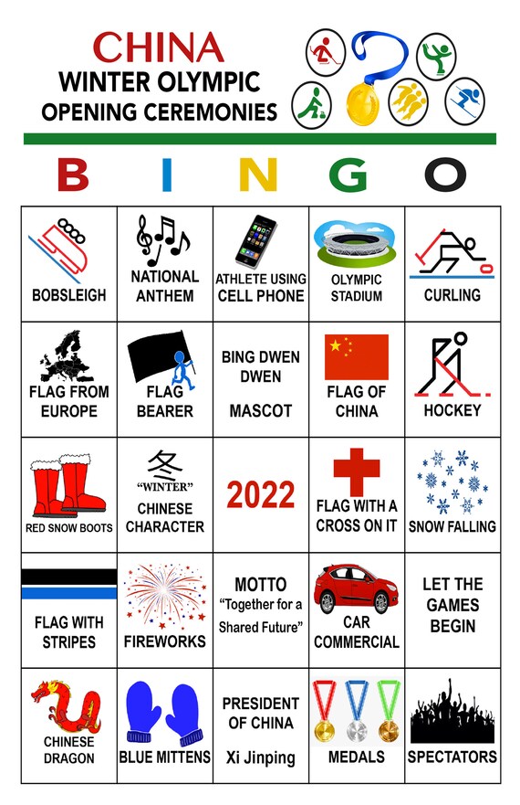 Party Games Party Supplies Printable Games Bingo Games 30 cards Winter ...