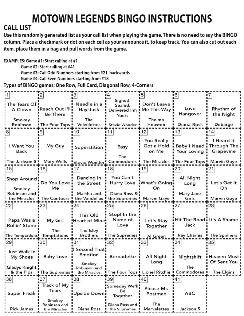 Motown Legends Motown Music Black History Black Music - Etsy